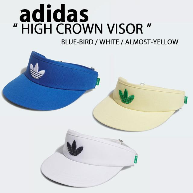 adidas originals アディダス キャップ HIGH CROWN VISOR BLUE WHITE YELLOW JJ3819 JJ3820 JD7082 ハイクラウン バイザー ブルー ホワイト イエロー 帽子 サイズ調整 スポーツ ゴルフアクセサリー ゴルフキャップ メンズ 男性用