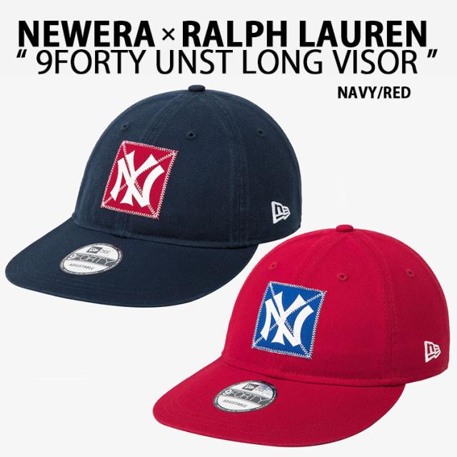 New Era ニューエラ RALPH LAUREN ラルフローレン キャップ 9FORTY LONG VISOR COOPERSTOWN MLB CAP ヤンキース コラボ ロングバイザー