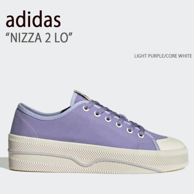 adidas アディダス スニーカー NIZZA 2 LO LIGHT PURPLE CORE WHITE GW4489