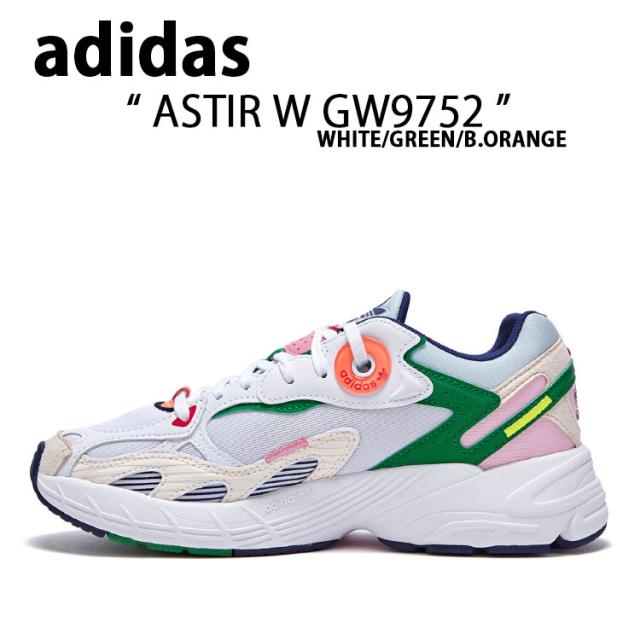 adidas アディダス スニーカーASTIR アスター GW9752 WHITE GREEN BLIS ORANGE