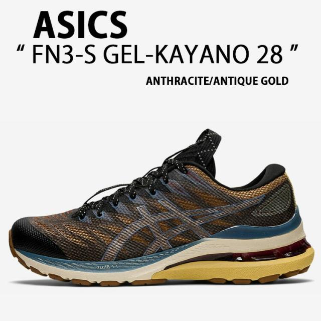 asics アシックス スニーカー GEL-KAYANO 28 FN3-S ゲル カヤノ  1202A261 シューズ ANTHRACITE GOLD GelKayano ゲルカヤノ ブラック ゴールド ランニングシューズ メンズ レディース 男性用 女性用