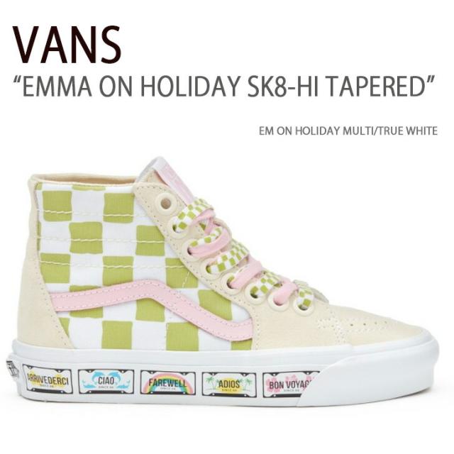 VANS スニーカー EMMA ON HOLIDAY SK8-HI TAPERED EM ON HOLIDAY MULTI TRUE WHITE VN0A5KRU6GL