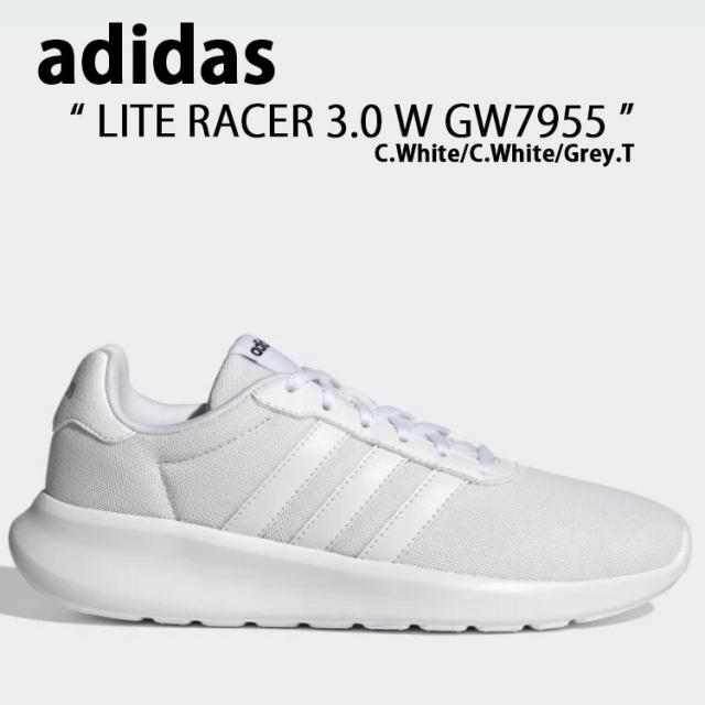 adidas アディダス スニーカー LITE RACER 3.0 GW7955 ライトレーサー WHITE GRAY