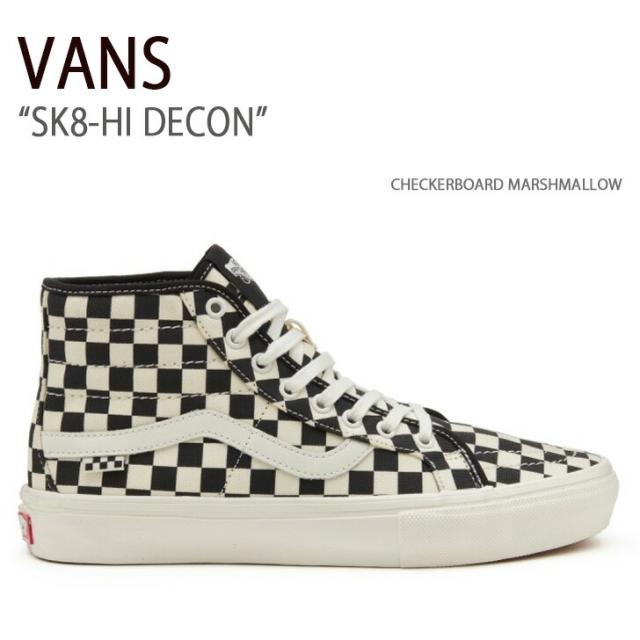 VANS バンズ スニーカー SK8-HI DECON CHECKERBOARD MARSHMALLOW VN0A5KYBFS8 スケートハイデコン メンズ 男性用