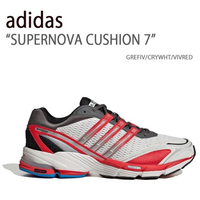 adidas アディダス スニーカー SUPERNOVA CUSHION 7 GREFIV CRYWHT VIVRED GW6786 スーパーノヴァ クッション7