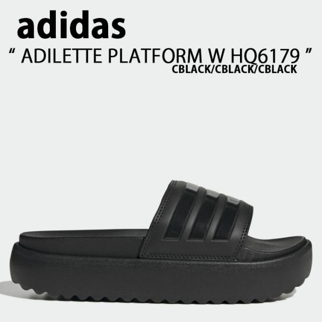 adidas Originals アディダス オリジナルス サンダル スリッパ ADILETTE PLATFORM W HQ6179 アディレットプラットフォーム スライド サンダル CORE BLACK