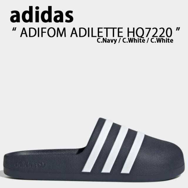adidas Originals アディダス オリジナルス サンダル スリッパ ADIFOM ADILETTE SLIDES HQ7220 アディフォームアディレット スライド サンダル Navy White