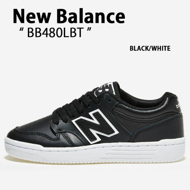 New Balance ニューバランス スニーカー NEWBALANCE BB480 BB480LBT BLACK WHITE 本革