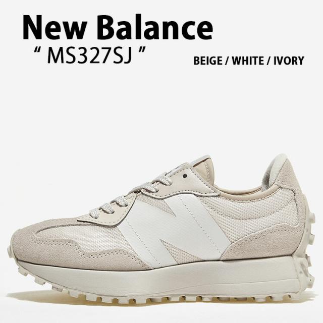 New Balance ニューバランス スニーカー MS327SJ NEWBALANCE 327 SJ BEIGE WHITE IVORY シューズ ベージュ ホワイト アイボリー ビッグN
