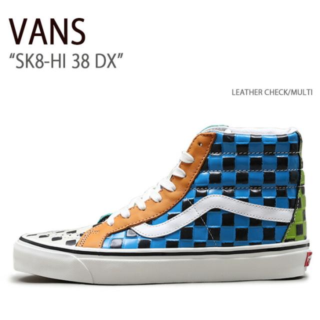 VANS バンズ スニーカー SK8-HI 38 DX LEATHER CHECK MULTI VN0A38GF9ID スケートハイ38DX メンズ 男性用