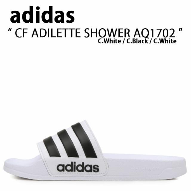 adidas アディダス サンダル スリッパ CF ADILETTE SLIDES AQ1702 アディレット スライド サンダル White Black