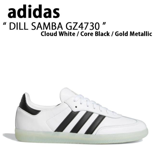 adidas アディダス スニーカー DILL SAMBA GZ4730 ディル サンバ WHITE BLACK ホワイト ブラック シューズ レザー 本革 クラシック メンズ レディース 男性用 女性用 男女兼用