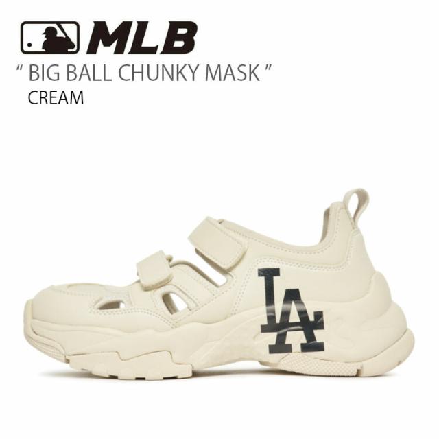 MLB エムエルビー サンダル MLB BIG BALL CHUNKY MASK CREAM ビッグボールチャンキーマスク ドジャース 大谷翔平 3ASDCH133-07CRS