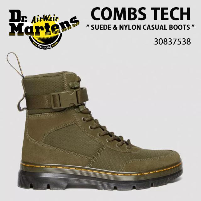 Dr.Martens ドクターマーチン ブーツ COMBS TECH SUEDE & NYLON CASUAL BOOTS DMS OLIVE オリーブ 30837538 ミドルブーツ