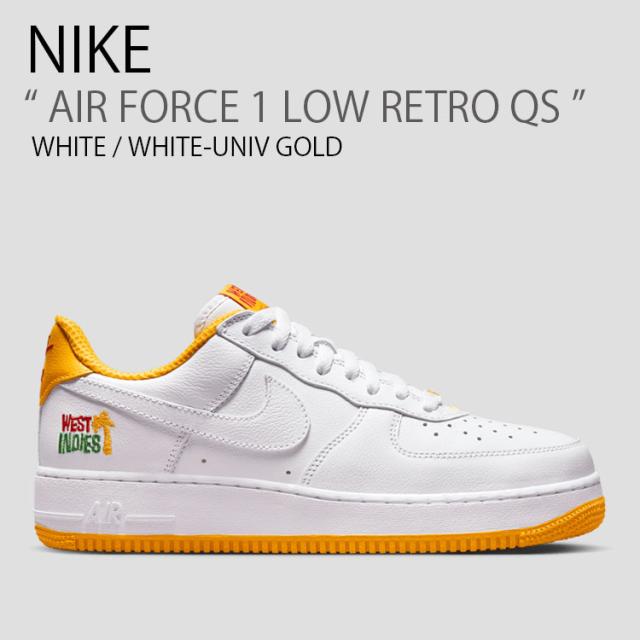 NIKE ナイキ スニーカー AIR FORCE 1 LOW RETRO QS エア フォース1 レトロ DX1156-101 ホワイト イエロー ローカット メンズ レディース