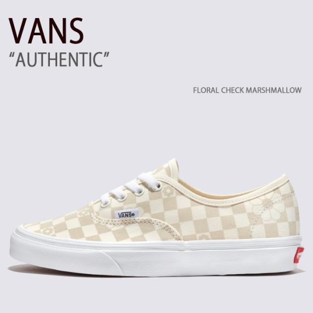 VANS バンズ スニーカー AUTHENTIC FLORAL CHECK MARSHMALLOW VN000BW5FS8 オーセンティック