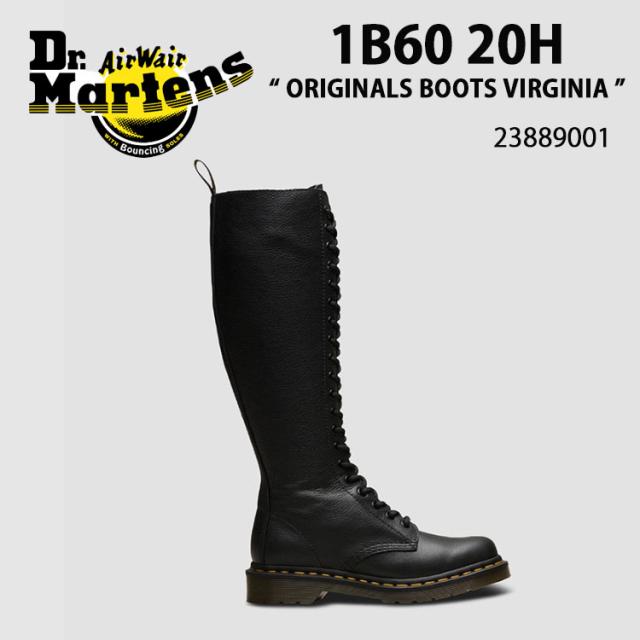 Dr.Martens ドクターマーチン サイドジップ ロングブーツ CORE 1B60 20ホールブーツ ORIGINALS BOOTS VIRGINIA 23889001 BLACK