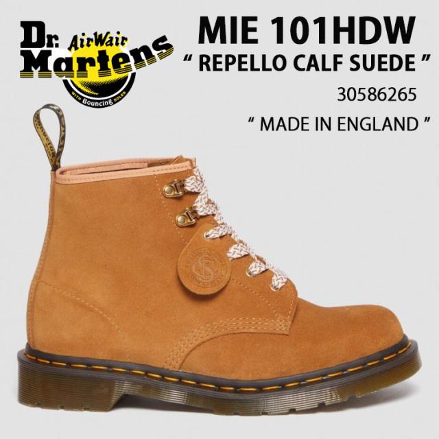 Dr.Martens ドクターマーチン 6ホールブーツ スウェード レザー MIE 101HDW 30586265 BISCUIT TAN MADE IN ENGLAND REPELLO CALF SUEDE