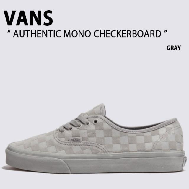 VANS バンズ スニーカー AUTHENTIC MONO CHECKERBOARD GRAY VN000CRQGRY オーセンティック チェッカーボード グレー チェック メンズ レディース 男性用 女性用
