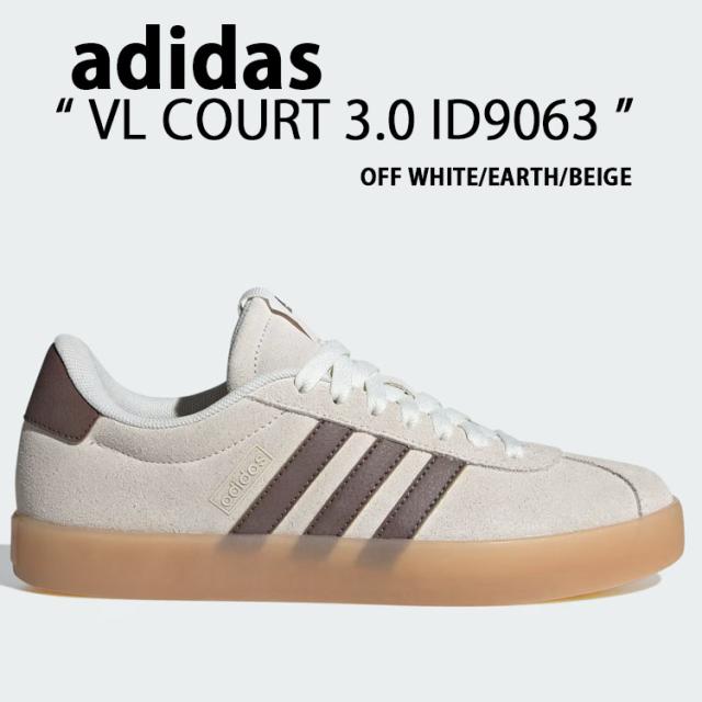 adidas アディダス スニーカー VL COURT 3.0 ID9063コート OFFWHITE EARTH BEIGE シューズ スエード スウェード スケートシューズ