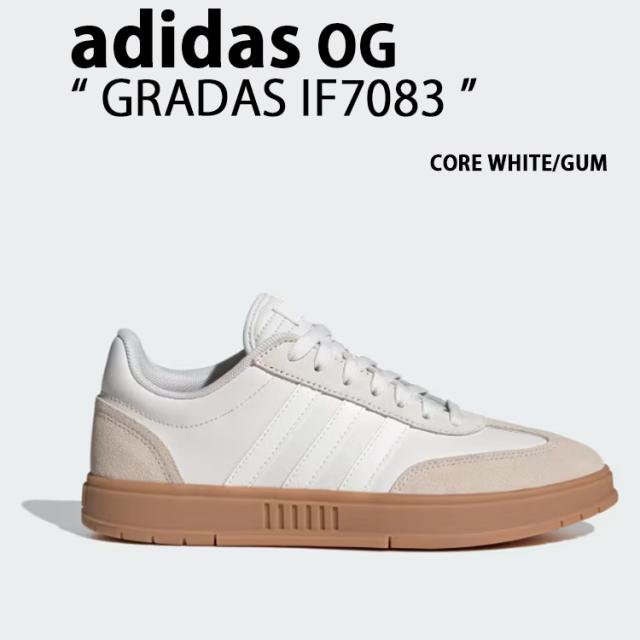 adidas Originals アディダス オリジナルス スニーカーGRADAS  IF7083 シューズ コアホワイト　ガム