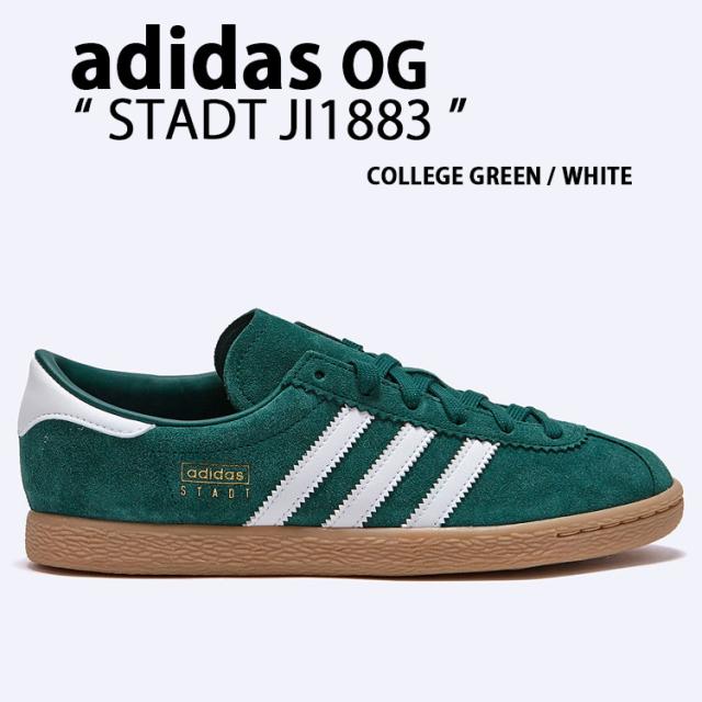adidas Originals アディダス オリジナルス スニーカー STADT シュタット JI1883 COLLEGE GREEN WHITE スエード レザー カレッジグリーン
