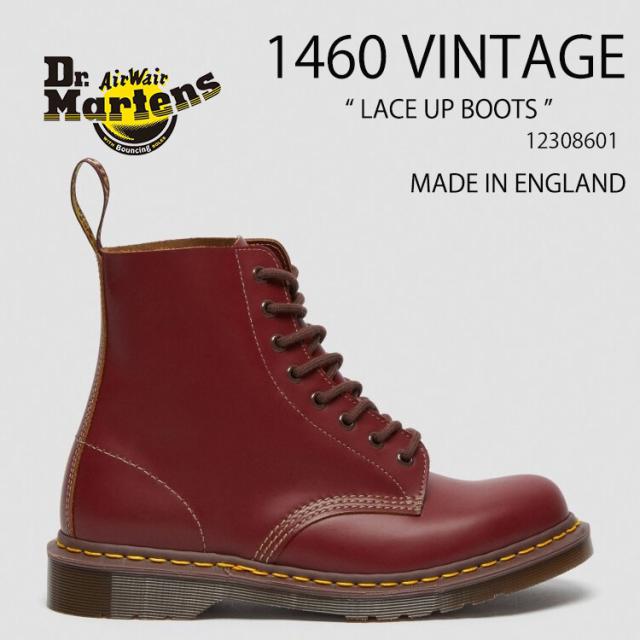 Dr.Martens ドクターマーチン 8ホールブーツ レザーブーツ 1460 VINTAGE MADE IN ENGLAND LACE UP BOOTS 12308601 Red Quilon