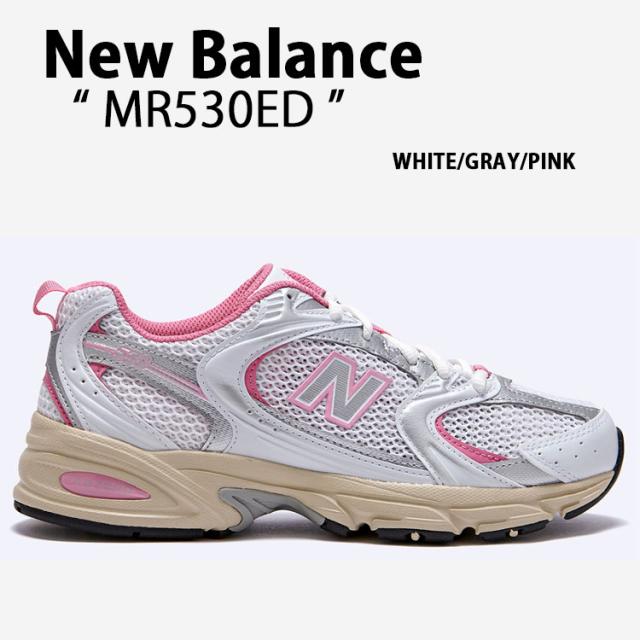 New Balance ニューバランス スニーカー MR530ED WHITE GRAY PINK シューズ メッシュ NewBalance530 ニューバランス530 ランニングシューズ ホワイト ピンク