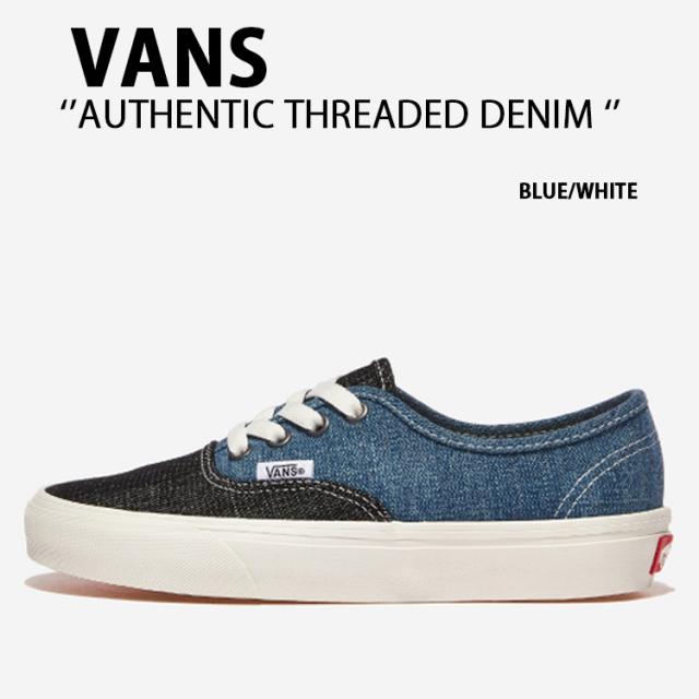 VANS バンズ スニーカー AUTHENTIC THREADED DENIM BLUE WHITE VN000BW5Y6Z オーセンティック スレッド デニム