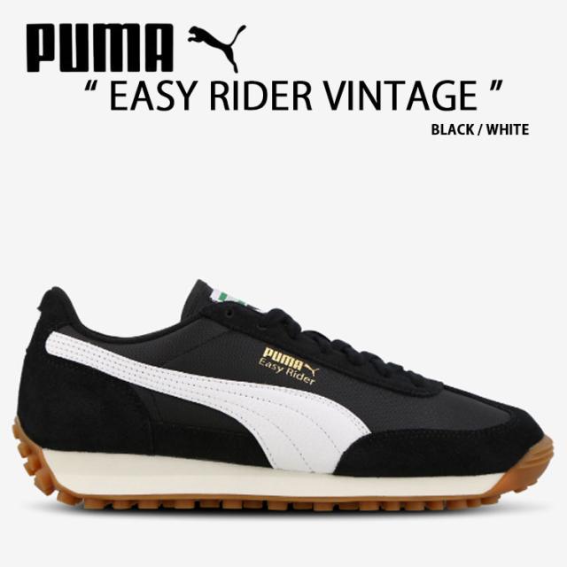 PUMA プーマ スニーカー EASY RIDER VINTAGE BLACK WHITE 399028-10 イージーライダー ヴィンテージ シューズ メンズ レディース 男性用 女性用