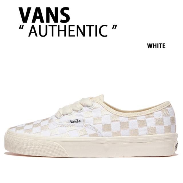 VANS バンズ スニーカー AUTHENTIC EMBROIDERED CHECKER WHITE VN0009PVCJD オーセンティック