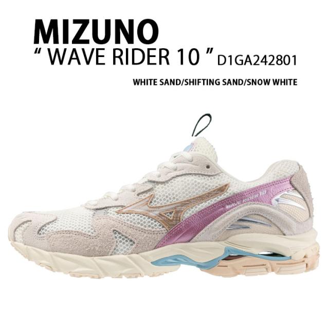 Mizuno ミズノ スニーカー WAVE RIDER 10 D1GA242801 ウェーブライダー 10 WHITE SAND  ホワイト サンド スノーホワイト シューズ