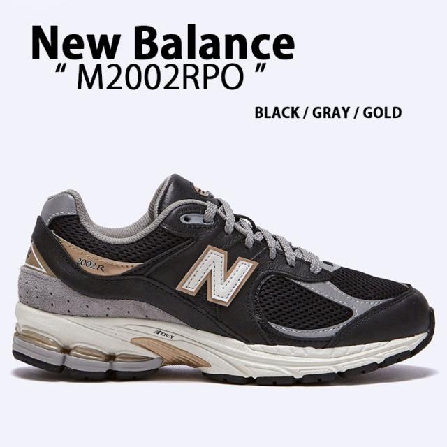 New Balance ニューバランス スニーカー M2002 M2002RPO BLACK GRAY GOLD シューズ NEWBALANCE M2002RP ニューバランスM2002 スエード