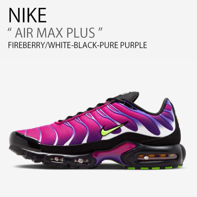 NIKE ナイキ スニーカー AIR MAX PLUS エア マックス プラス 604133-610 ローカット ピンク パープル ホワイト ブラック メンズ 男性用