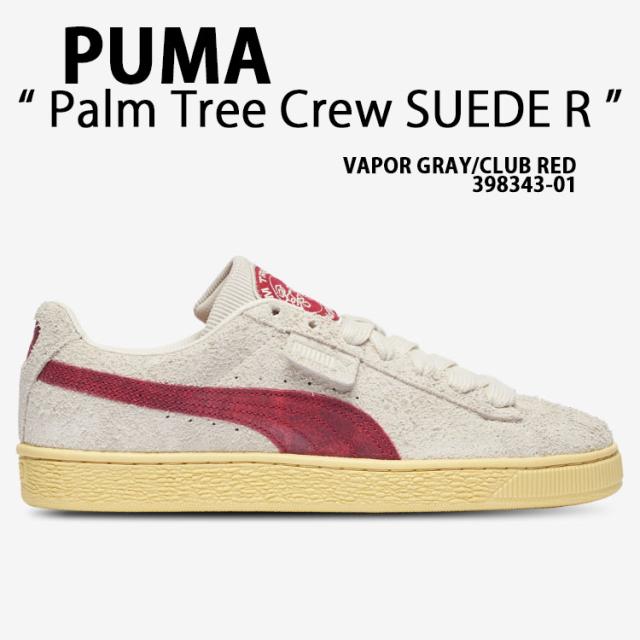 PUMA プーマ スニーカー PTC SUEDE R GRAY RED シューズ 398343-01 シューズ Palm Tree Crew スエード ベイパーグレー クラブレッド