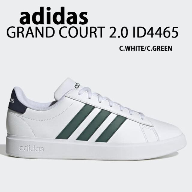 adidas アディダス レディース スニーカー GRAND COURT 2.0 ID4465 シューズ グランドコート WHITE GREEN デイリーシューズ スポーツ