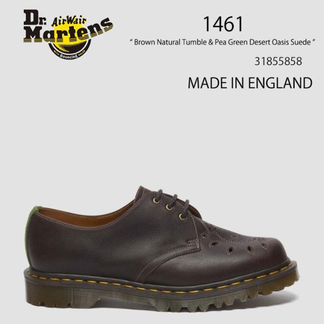 Dr.Martens ドクターマーチン シューズ 1461 Brown Natural Tumble & Pea Green Desert Oasis Suede 31855858 MADE IN ENGLAND メンズ レディース 男性用 女性用【中古】未使用品
