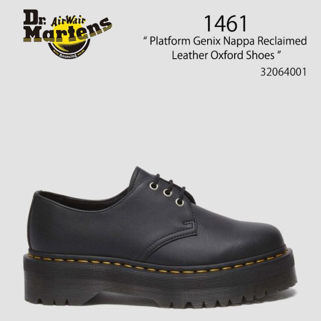 Dr.Martens ドクターマーチン レザーシューズ 1461 Platform Genix Nappa Reclaimed Leather Oxford Shoes 32064001 Black