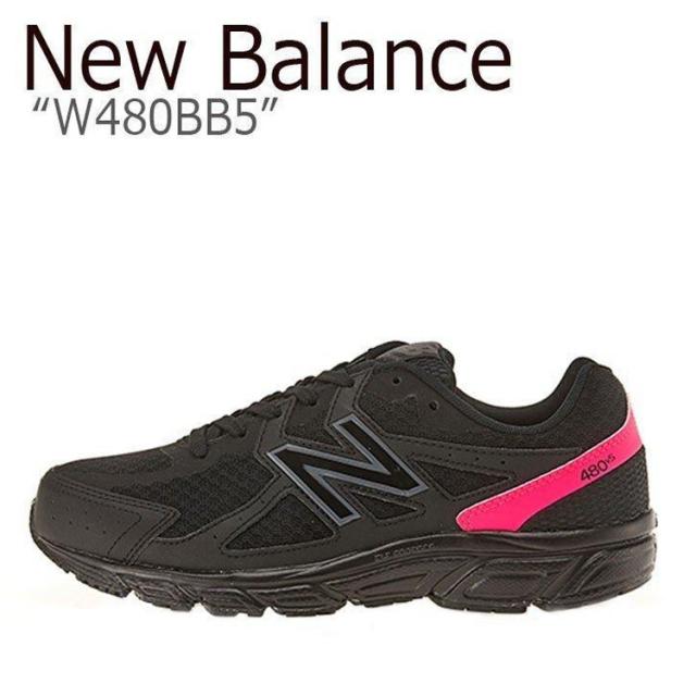 New Balance ニューバランス スニーカー NewBalance 480 BLACK シューズ ブラック ピンク W480BB5 メンズ レディース 男性用 女性用