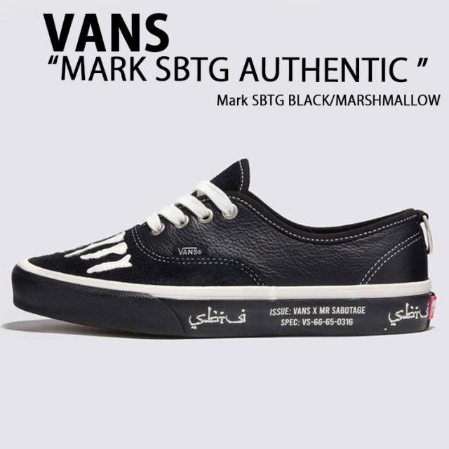 VANS バンズ スニーカー MARK SBTG AUTHENTIC BLACK MARSHMALLOW ASIA ARTIST COLLECTION VN000BW5BPR サボタージュ オーセンティック