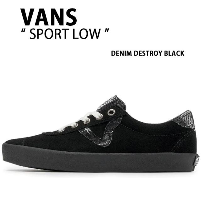 VANS バンズ スニーカー SPORT LOW DENIM DESTROY BLACK VN000CTDBKA スポーツロウ デニム デストロイ ブラック メンズ レディース 男性用 女性用
