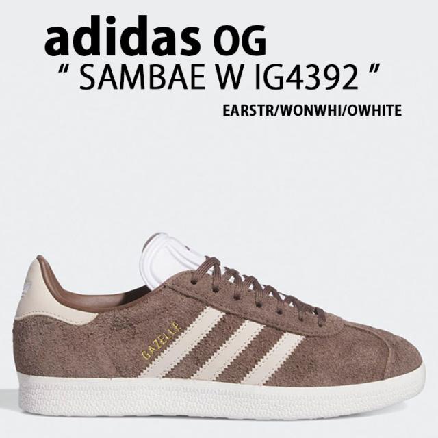 adidas アディダス スニーカー SAMBAE W IG4392 EARSTR/WONWHI/OWHITE サンベイ ウィメンズ シューズ アース ストレータ ワンダーホワイト オフホワイト  レディース