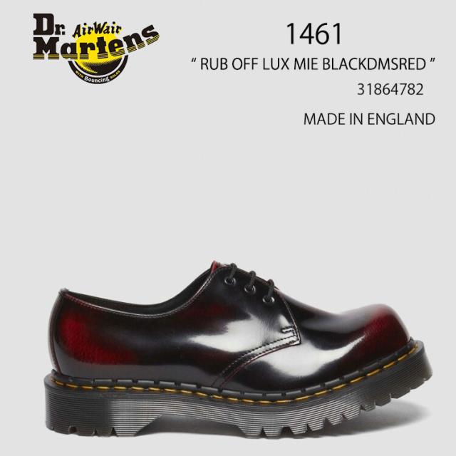 Dr.Martens ドクターマーチン レザーシューズ 1461 31864782 BLACK+DMS RED RUB OFF LUX MADE IN ENGLAND