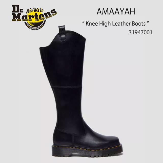 Dr.Martens ドクターマーチン ブーツ Amaayah Knee High Leather Boots 31947001 Black Orleans