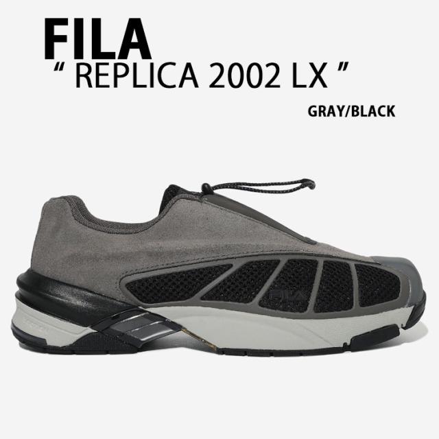 FILA フィラ スニーカー REPLICA 2002 LX GRAY BLACK レプリカ2002 モックシューズ 1RM02847G スエード スリッポン グレー ブラック