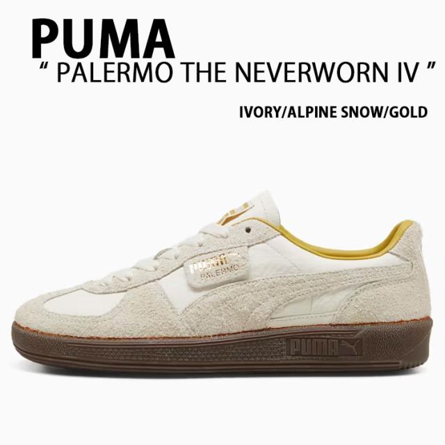 PUMA プーマ スニーカー PALERMO THE NEVERWORN IV 399656-01 パレルモ ザ ネヴァーウォーン 4 アイボリー ゴールド シューズ