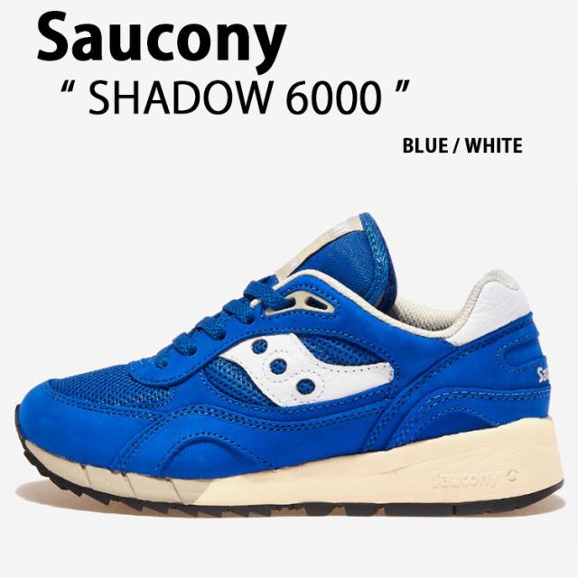 Saucony サッカニー スニーカー SAHDOW 6000 S70785-1 BLUE シューズ シャドー6000 ブルー ホワイト レザー メンズ レディース
