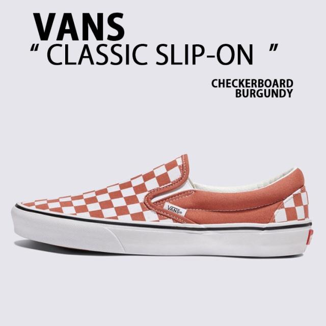 VANS バンズ スリッポン CLASSIC SLIP-ON COLOR THEORY CHECKERBOARD BURGUNDY VN000D03C9J シューズ チェッカーボード バーガンディ