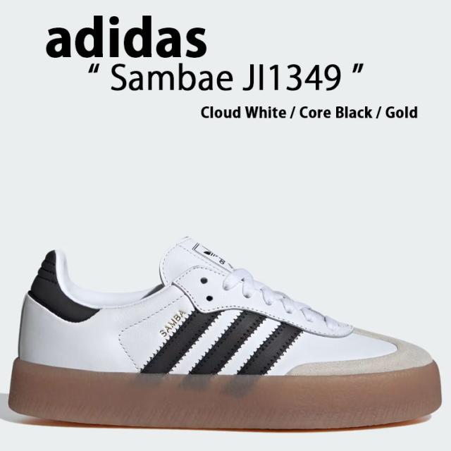 adidas アディダス スニーカー SAMBAE W JI1349 Cloud White / Core Black / Gold llic サンベイ ウィメンズ シューズ クラウドホワイト コアブラック ゴールドメタリック レディース