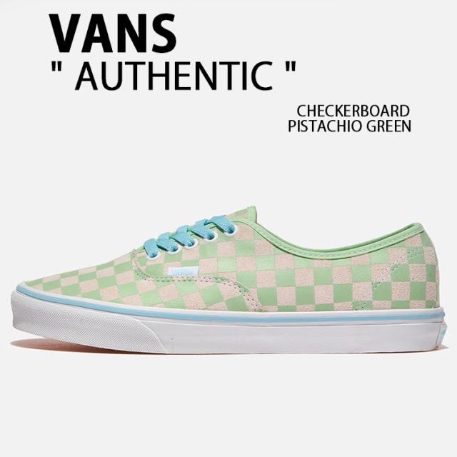 VANS バンズ スニーカー AUTHENTIC CHECKERBOARD PISTACHIO GREEN VN000D6GE2Y チェックカーボード ピスタチオグリーン